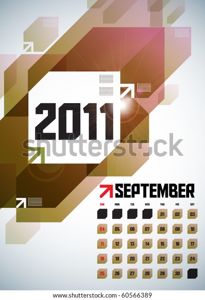 September Calendar Design 2011 Stock Vector (Royalty Free) 60566389 ...