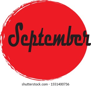 September Month Logo Vector Art: vector de stock (libre de regalías ...