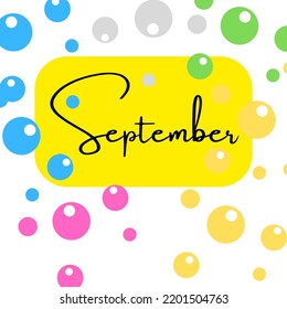 September Vector Ink Lettering Handwriting Black Stock Vector (Royalty ...