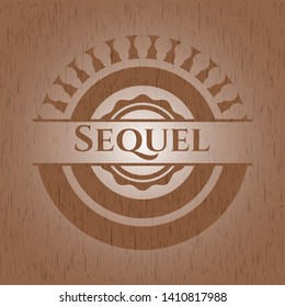 Sequel Vintage Wood Emblem Vector Illustration Stock Vector (Royalty ...