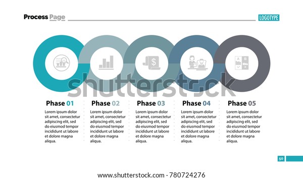 Sequence Five Phases Slide Template Stock Vector (Royalty Free ...