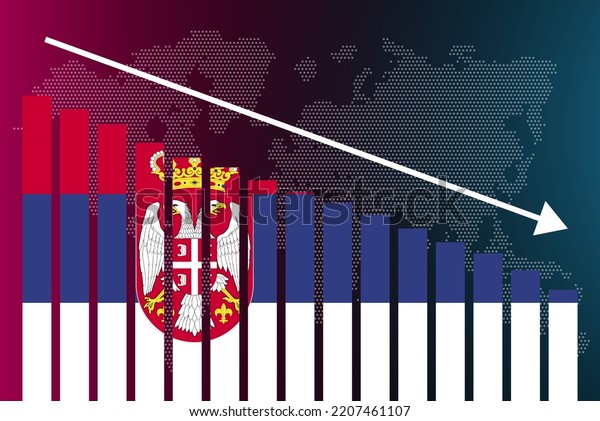 Serbia Bar Chart Graph Decreasing Values Stock Vector (Royalty Free ...