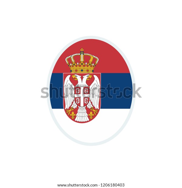 Serbia Flag Serbia Round Flag Stock Vector (Royalty Free) 1206180403 ...