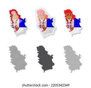 Serbia Maps Collection Six Maps Different Stock Vector (Royalty Free ...