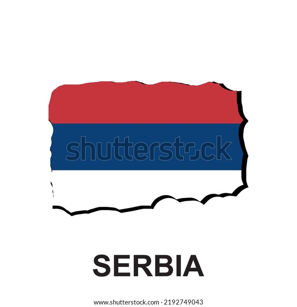 Serbian National Flag Attractive Simple Vector Stock Vector (Royalty ...