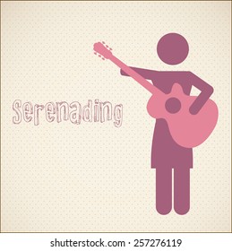 Serenading Vector Illustration Stock Vector (Royalty Free) 257276119 ...