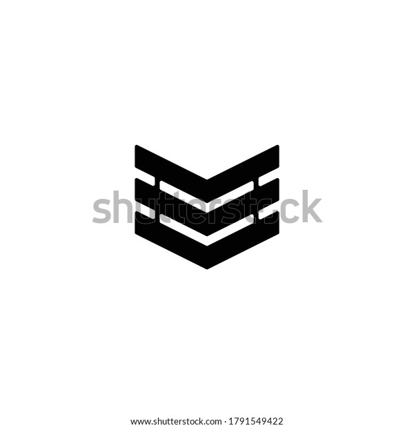 Sergeant Military Rank Icon Vector Stock Vector (Royalty Free ...