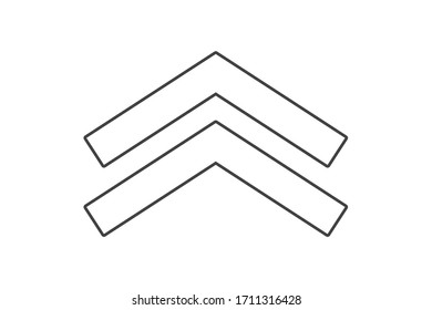 Sergeant Rank Icon Vector Black White Stock Vector (Royalty Free ...