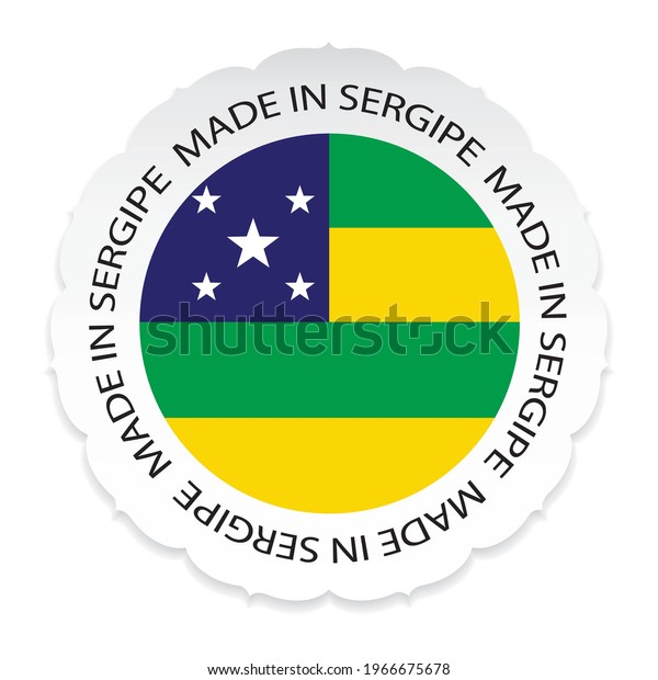 Sergipe Flag Made Sergipe White Background Stock Vector (Royalty Free ...
