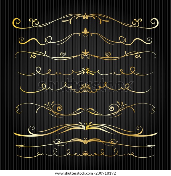 Series Classic Victorian Vector Dividers Edge Stock Vector (Royalty ...