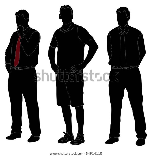 Series of men standing in various formal poses