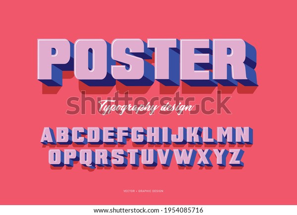 Serif Block Letter Typography Design Vector Stock Vector (Royalty Free ...