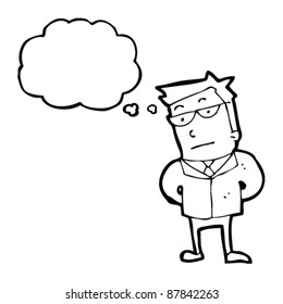 Vektor Stok Cartoon Business Professional Thinking (Tanpa Royalti ...