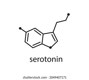 Serotonin Formula On Isolated Background Symbol Stock Vector (Royalty ...