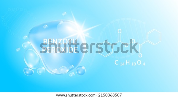 Serum Benzoyl Peroxide Blue Structure Vitamin: เวกเตอร์สต็อก (ปลอดค่า ...