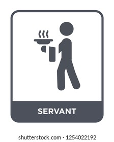 Servant Icon Vector On White Background Stock Vector (Royalty Free ...