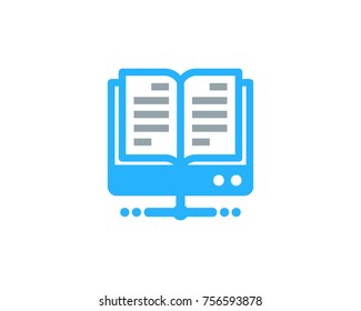 Server Book Icon Logo Design Element Stock Vector (Royalty Free ...