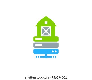 Server Farm Icon Logo Design Element Stock Vector (Royalty Free ...