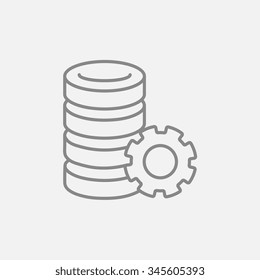 Server Gear Vector Sketch Icon Isolated Stock Vector (Royalty Free ...