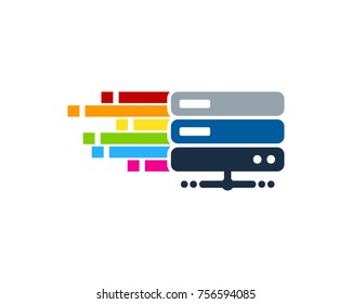 Electric Server Icon Logo Design Element Stock Vector (Royalty Free ...