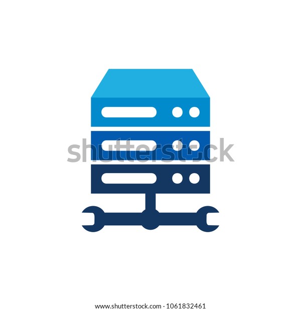 Server Repair Logo Icon Design: vector de stock (libre de regalías ...