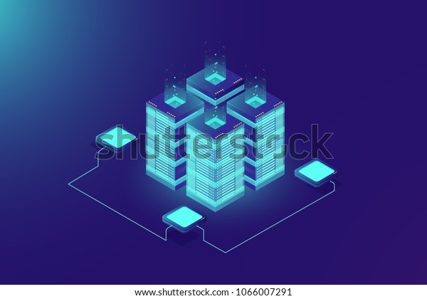 Server room rack, blockchain technology, token api access, data center ... Server room rack, blockchain technology, token api access, data center ...
