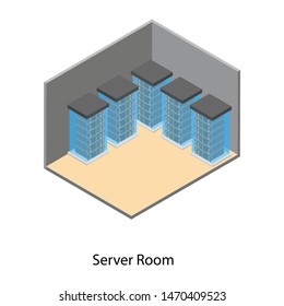 Server Room Vector Isometric Design Stock Vector (Royalty Free ...