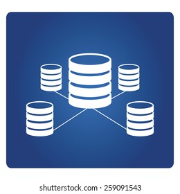 Vector Illustration Server Network Cross Connection Stock Vector ...