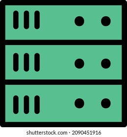 Server Vector Illustration Isolated On Transparent Stock Vector ...