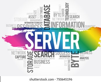Server Word Cloud Collage Business Concept Stock Vector (Royalty Free ...
