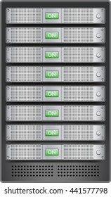 Servers Installed Rack 1u Size Servers Stock Vector (Royalty Free ...