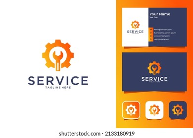 Service Gear Tool Logo Design Business Stock Vector (Royalty Free ...