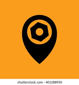 Service Location Icon Stock Vector (Royalty Free) 401288950