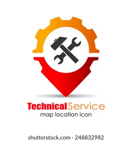 Service Location Marker Stock Vector (Royalty Free) 248832982 ...