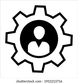Service Management Black Filled Vector Icon Stock Vector (Royalty Free ...
