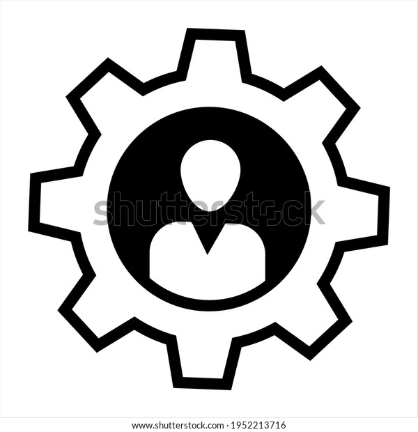 Service Management Black Filled Vector Icon Stock Vector (Royalty Free ...