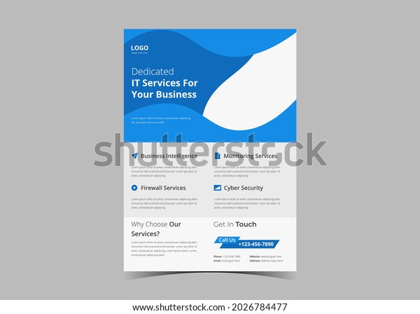 Service Management Flyer Template Idea Sample Stock Vector (Royalty ...