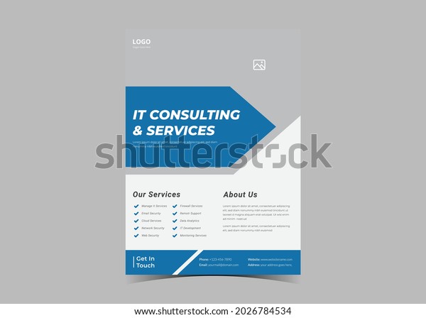 Service Management Flyer Template Idea Sample Stock Vector (Royalty ...
