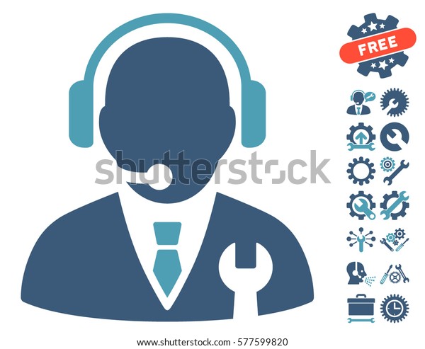 Service Manager Icon Bonus Configuration Pictograms Stock Vector ...