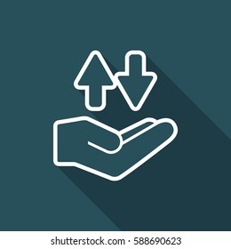 Service Offer Transfer Concept Minimal Icon Stock Vector (Royalty Free ...