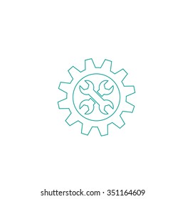 Service Outline Vector Icon On White Stock Vector (Royalty Free ...