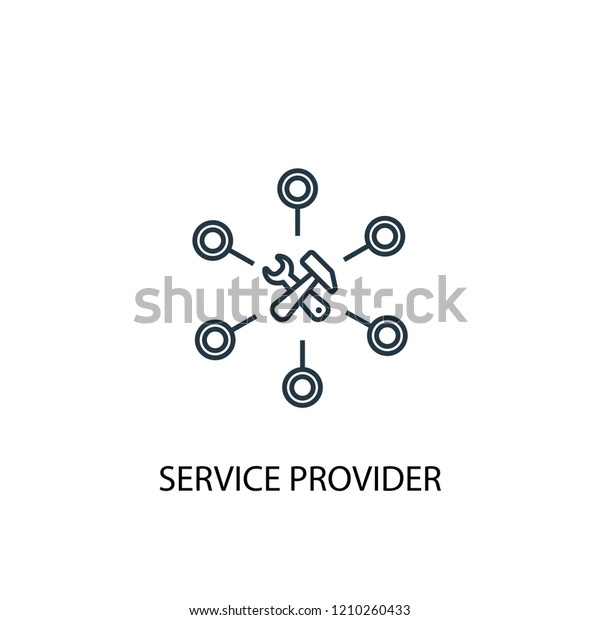 Service Provider Concept Line Icon Simple Stock Vector (Royalty Free ...
