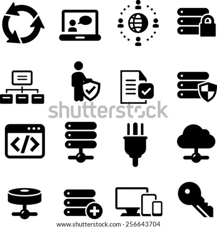 Service Provider Service Management Icons Stock-Vektorgrafik ...