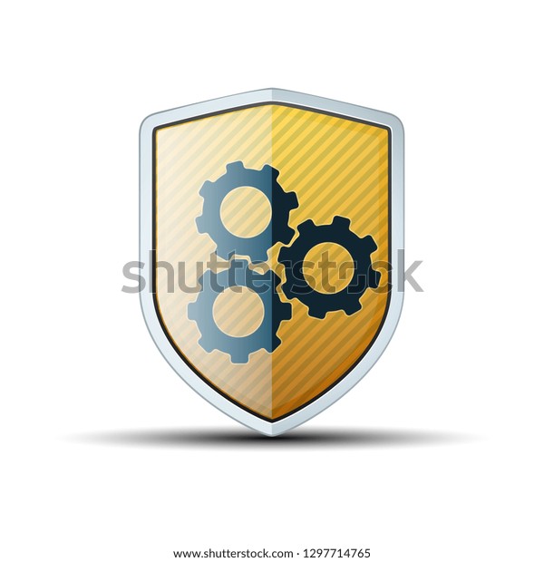 Service Shield Sign Illustration Stock Vector (Royalty Free) 1297714765 ...