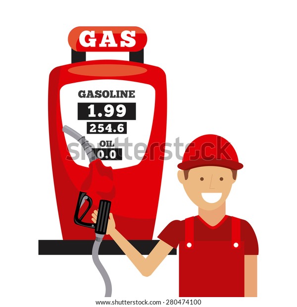 Service Station Design Vector Illustration Eps10 Stock Vector (Royalty ...