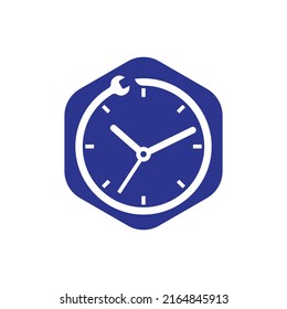 Service Time Vector Logo Design Repair Stock Vector (Royalty Free ...