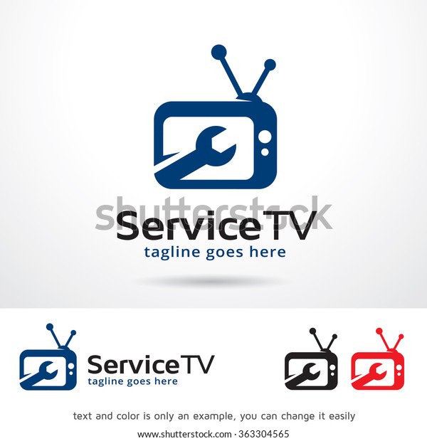 Service Tv Logo Template Design Vector Stock Vector (Royalty Free ...