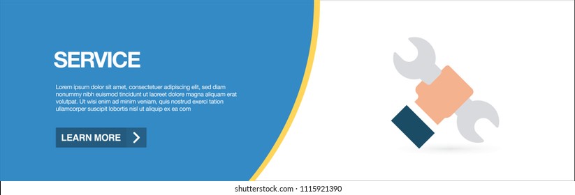Service Web Banner Stock Vector (Royalty Free) 1115921390 | Shutterstock