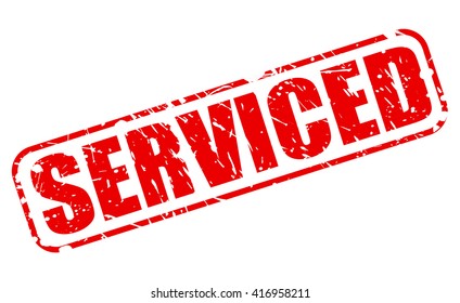 Serviced Red Stamp Text On White Stock Vector (Royalty Free) 416958211 ...