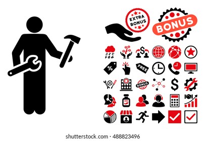 Serviceman Icon Bonus Images Vector Illustration Stock Vector (Royalty ...